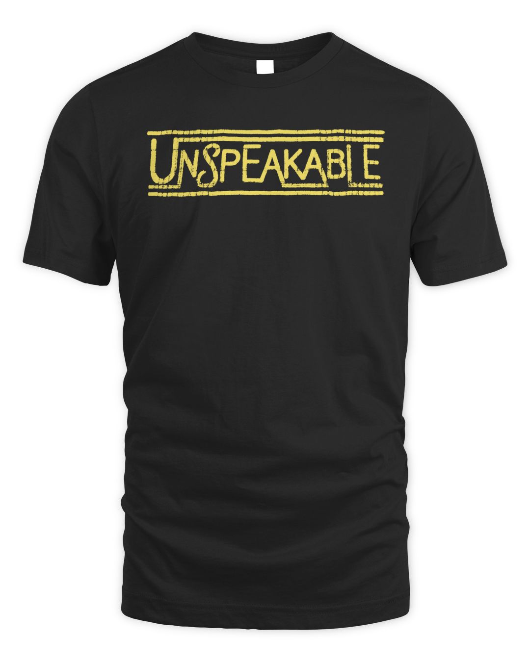 unspeakable-merch-yellow-font-shirt-agencyfrog
